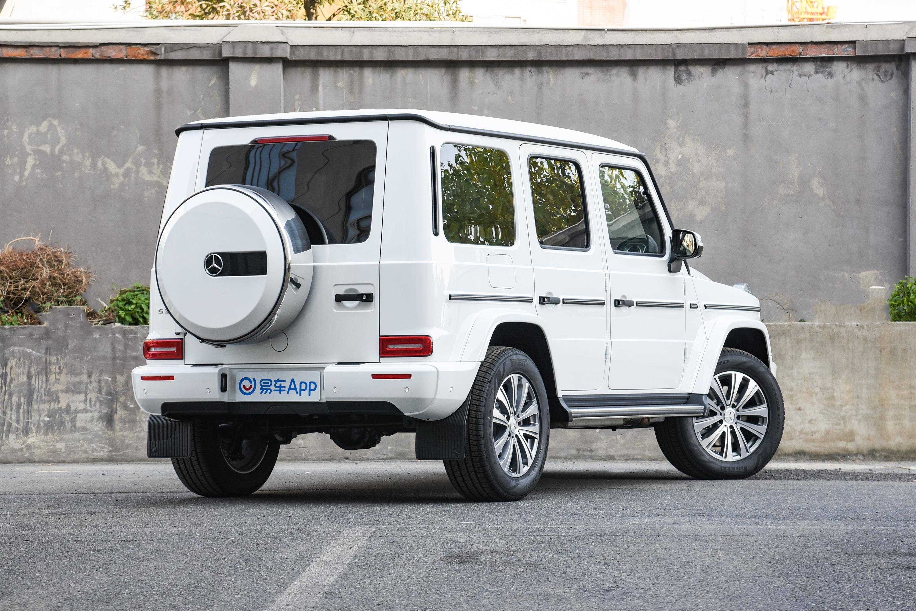 【奔驰G级G 350侧后45度车头向右水平图片-汽车图片大全】-易车