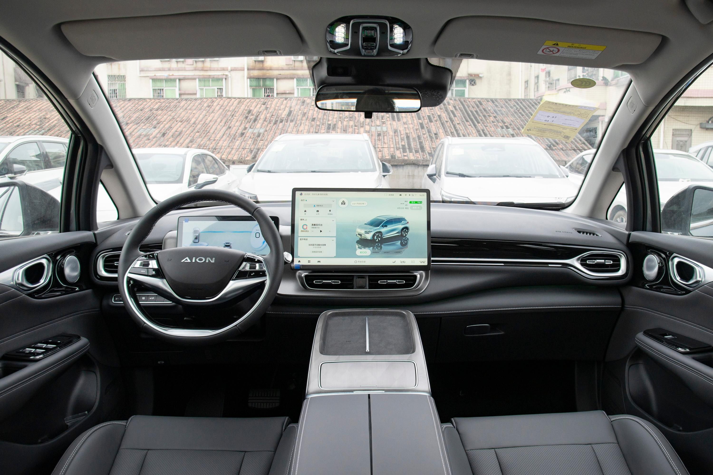【AION V改款 Plus 500km 70 科技版内饰全景正拍图片-汽车图片大全】-易车