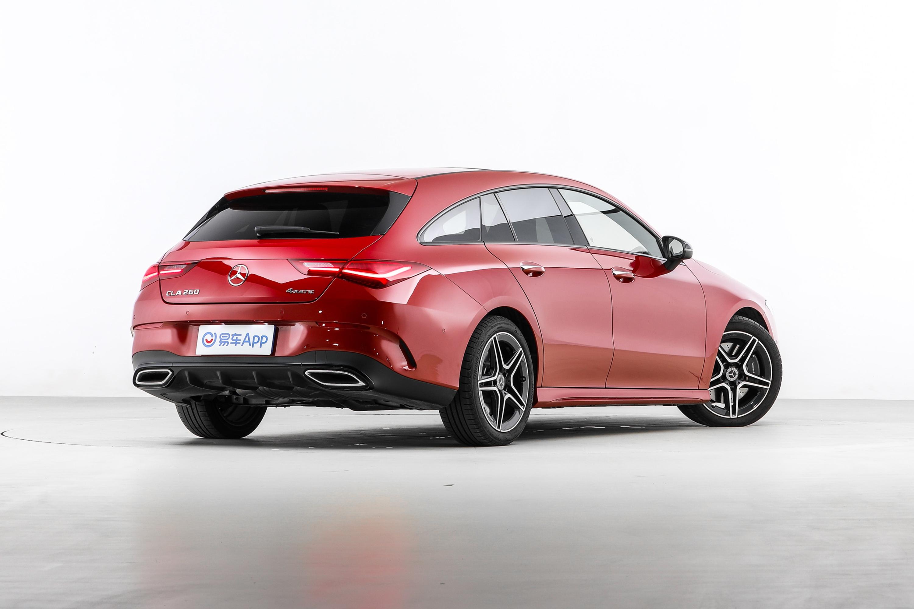 【奔驰CLA改款 CLA 260 4MATIC 五门猎跑车侧后45度车头向右水平图片-汽车图片大全】-易车