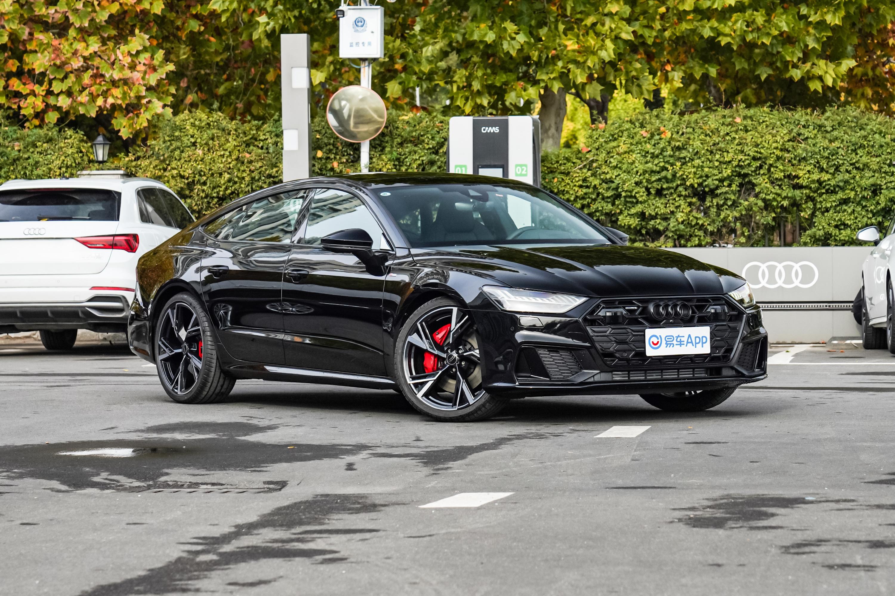 【奥迪A755 TFSI quattro 尊享型侧前45度车头向右水平图片-汽车图片大全】-易车