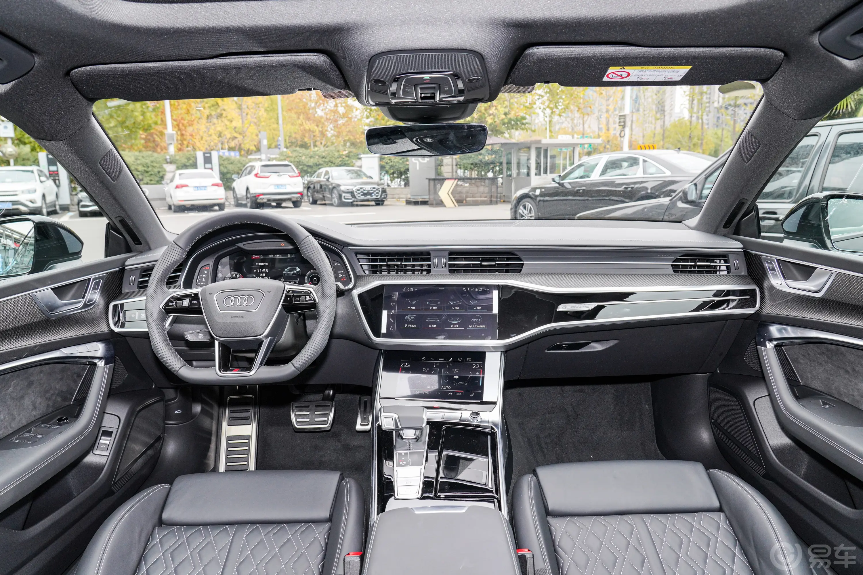 【奥迪A755 TFSI quattro 尊享型内饰全景正拍图片-汽车图片大全】-易车