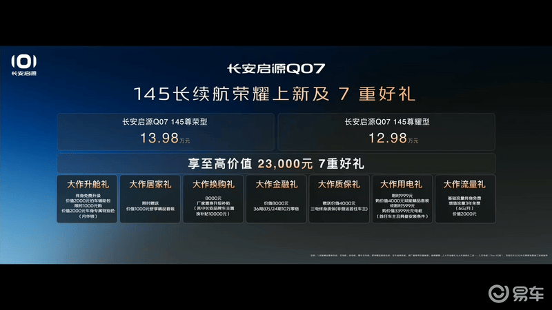 长安启源Q07新增车型上市 售12.98万元起_易车