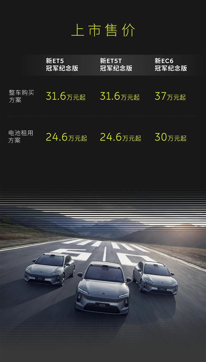 新款蔚来ET5/ET5T/EC6冠军纪念版上市 售31.6万元起_易车