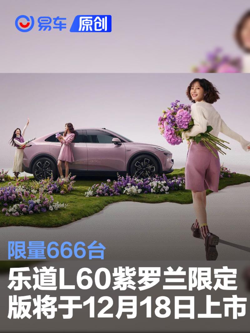 乐道L60紫罗兰限定版将于12月18日上市 限量666台_易车
